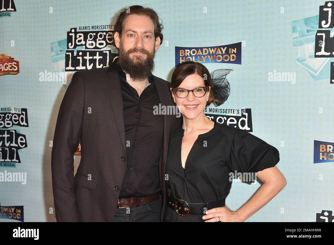 Lisa Loeb, left, and Roey Hershkovitz arrive at the opening night red ...