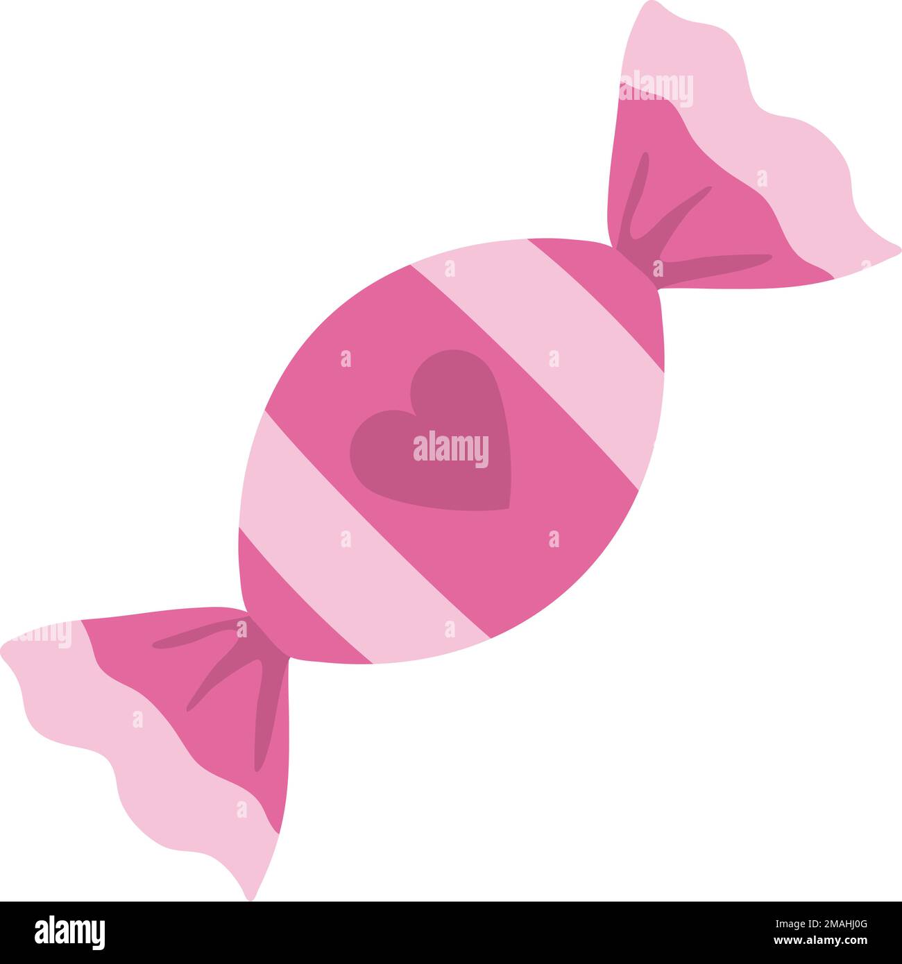 Valentine's day pink sweet candy wrapped paper with heart. Festive ...