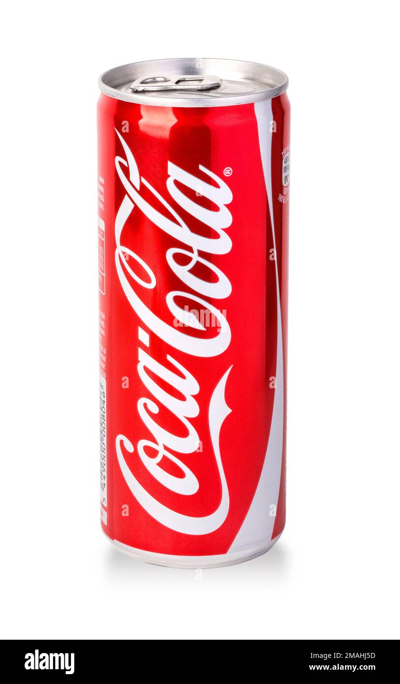 Chisinau, Moldova December 05, 2015:330ml Coca cola isolated on white ...