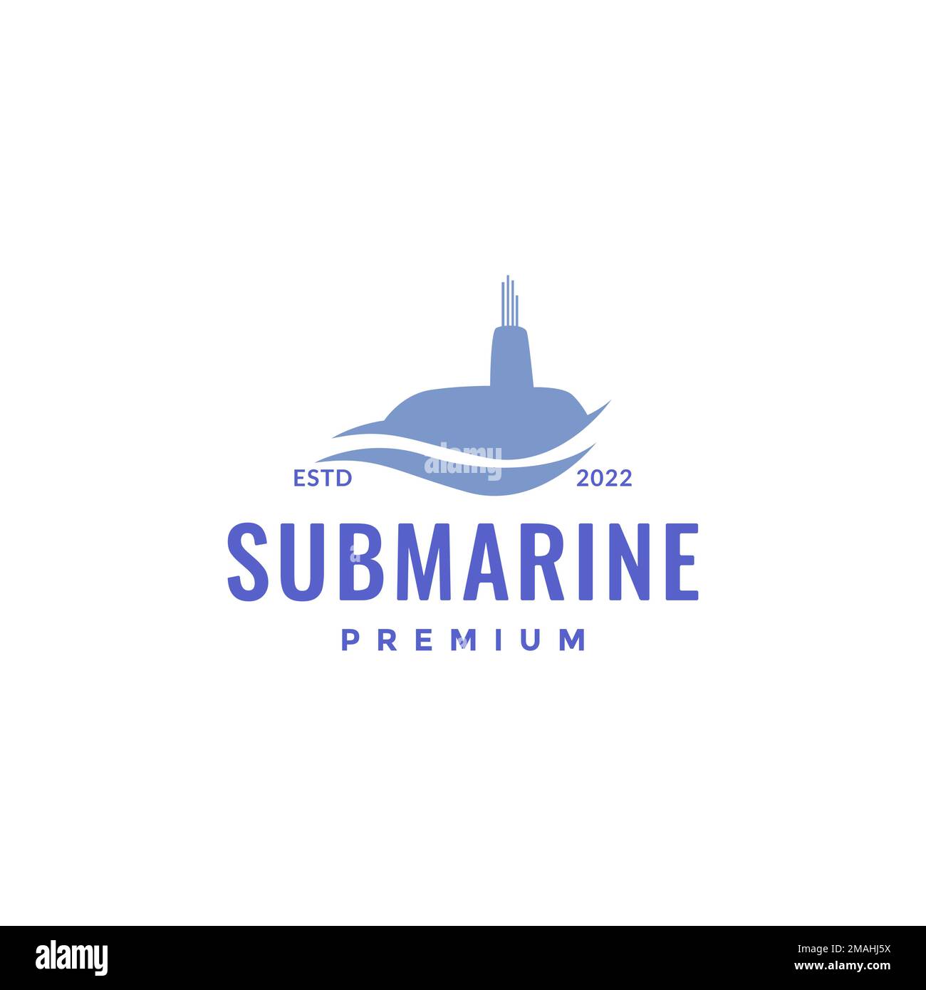 submarine ship under water ocean isolated logo design vector icon ...
