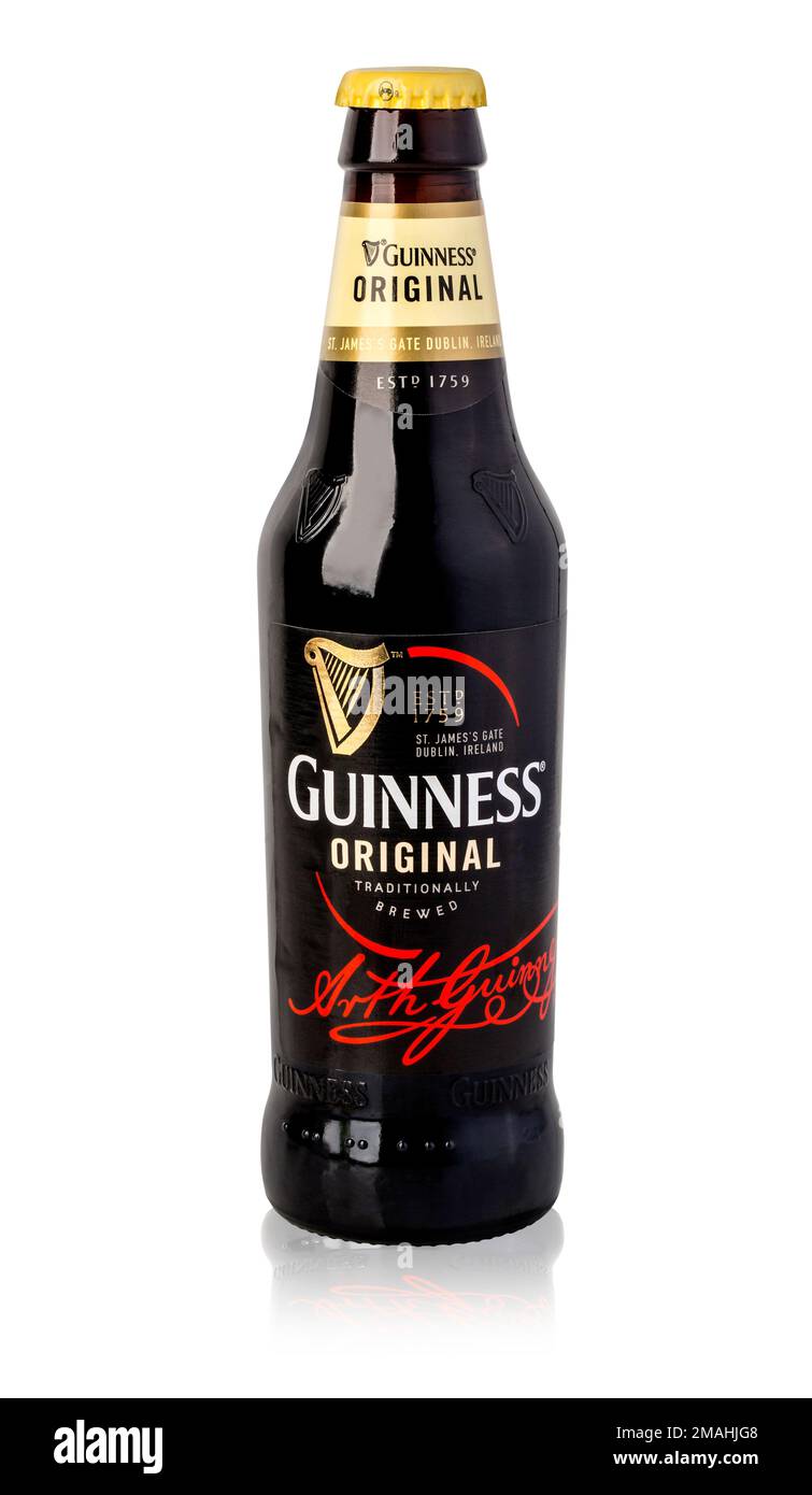 CHISINAU, MOLDOVA- November 14, 2015: Irish dry stout, originated in ...