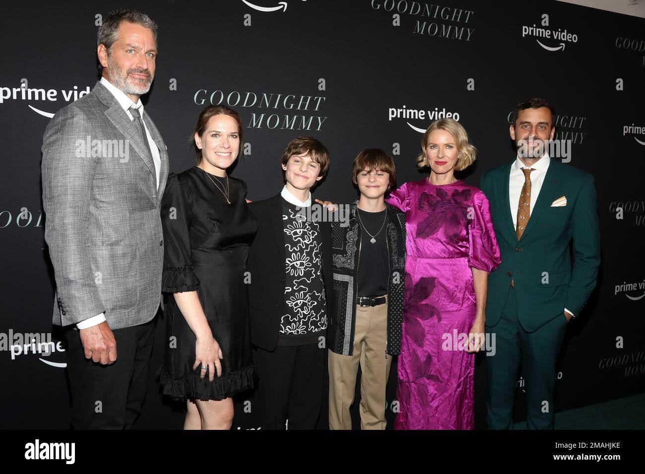 Actors Peter Hermann, from left, Cameron Crovetti, Nicholas Crovetti ...