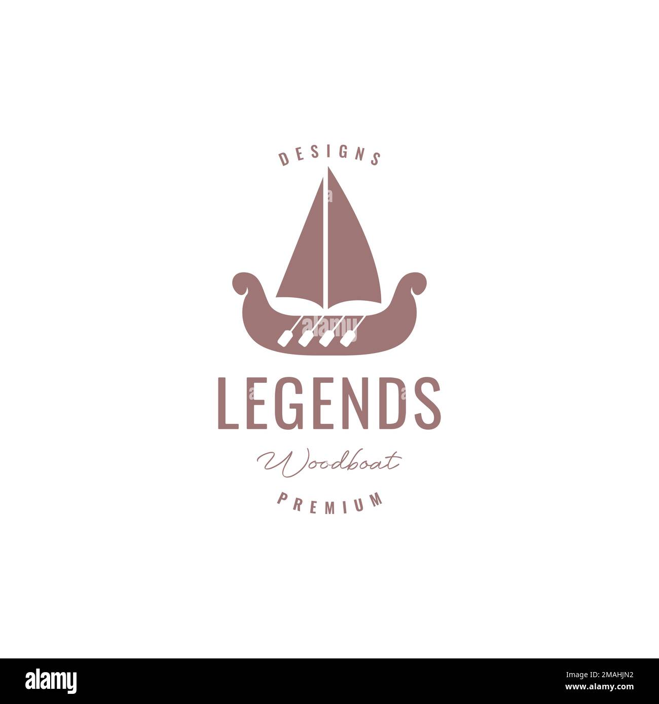old boat wood paddle sail sailor sailing traditional legend ocean logo ...
