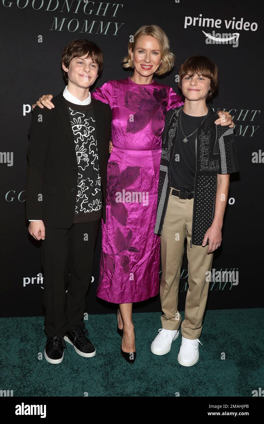 Actors Cameron Crovetti, Naomi Watts and Nicholas Crovetti attend the ...