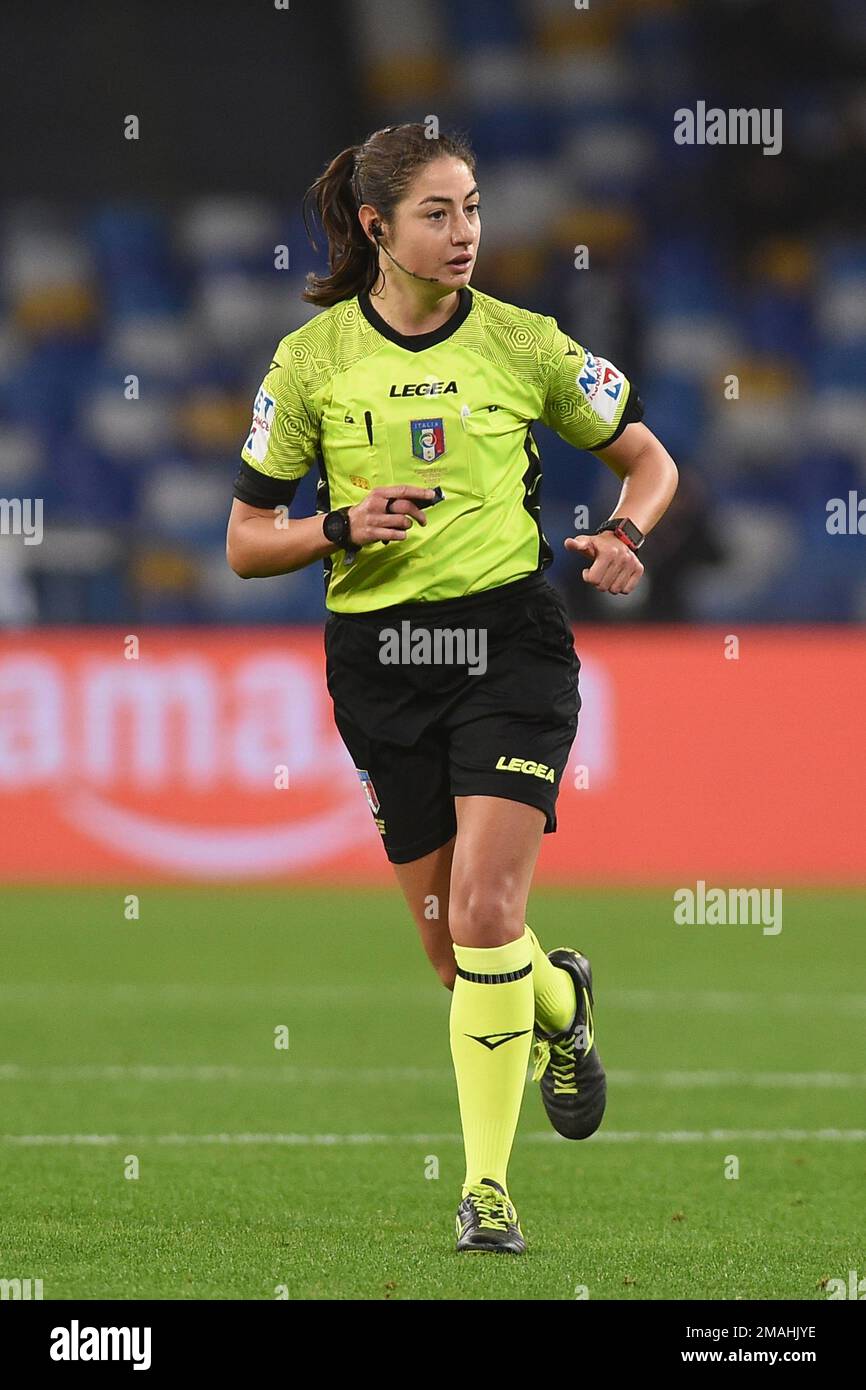 Naples, Italy. 17 Jan, 2023. Maria Sole Ferrieri Caputi referee during ...