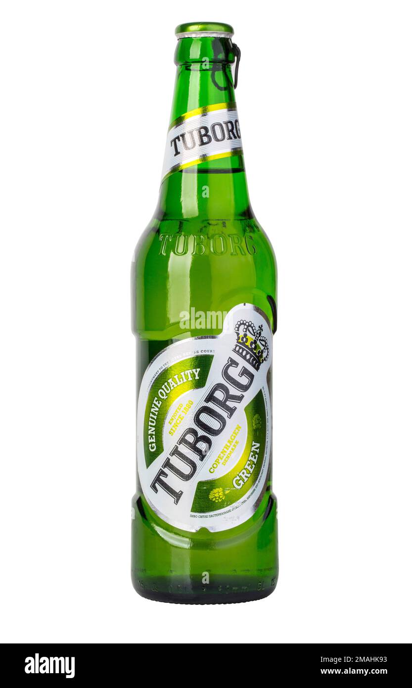 CHISINAU, MOLDOVA - December 18, 2015: Danish brewing company founded ...