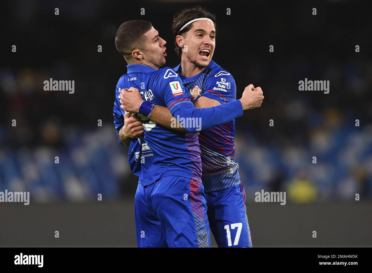 Naples, Italy. 17 Jan, 2023. Luca Zanimacchia and Leonardo Sernicola of ...