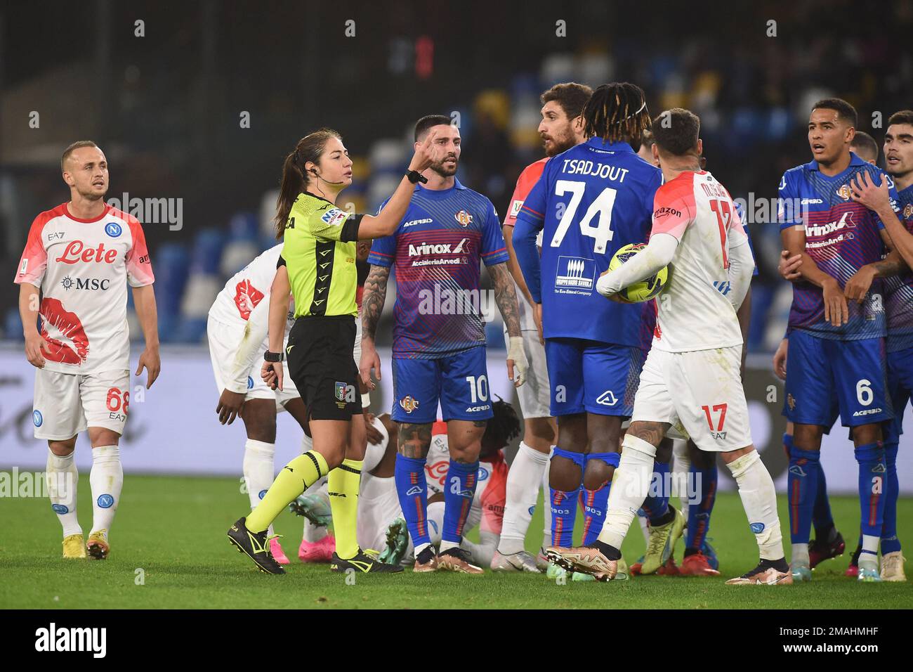 Naples, Italy. 18 Jan, 2023. Maria Sole Ferrieri Caputi referee during ...