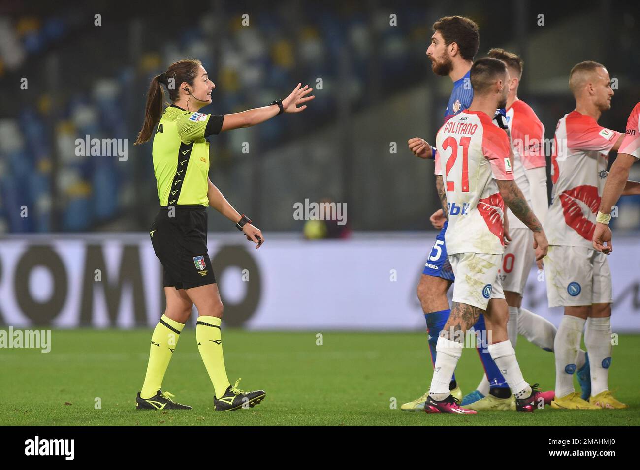 Naples, Italy. 18 Jan, 2023. Maria Sole Ferrieri Caputi referee during ...
