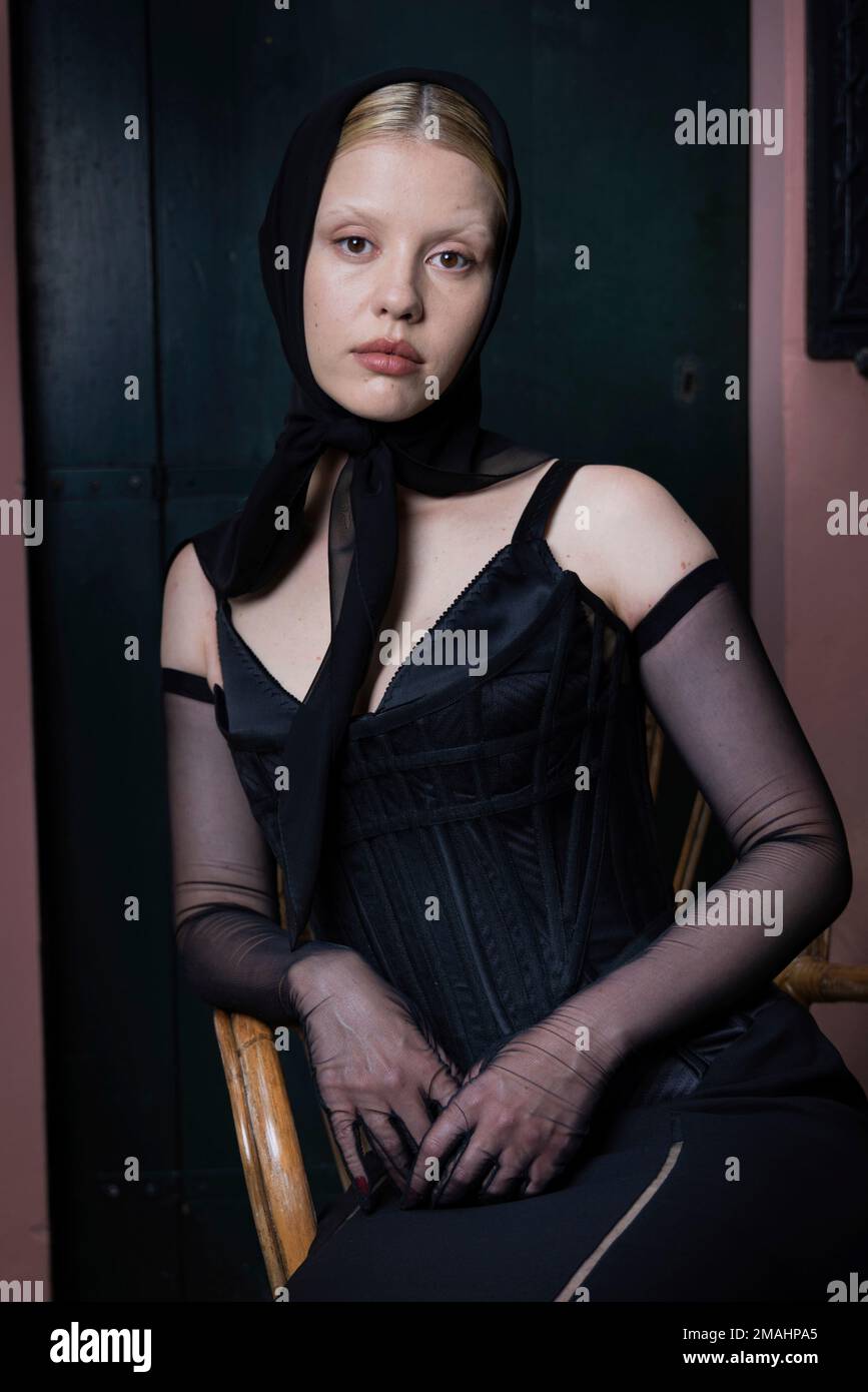 Mia Goth poses for portraits to promote the film "Pearl" during the ...