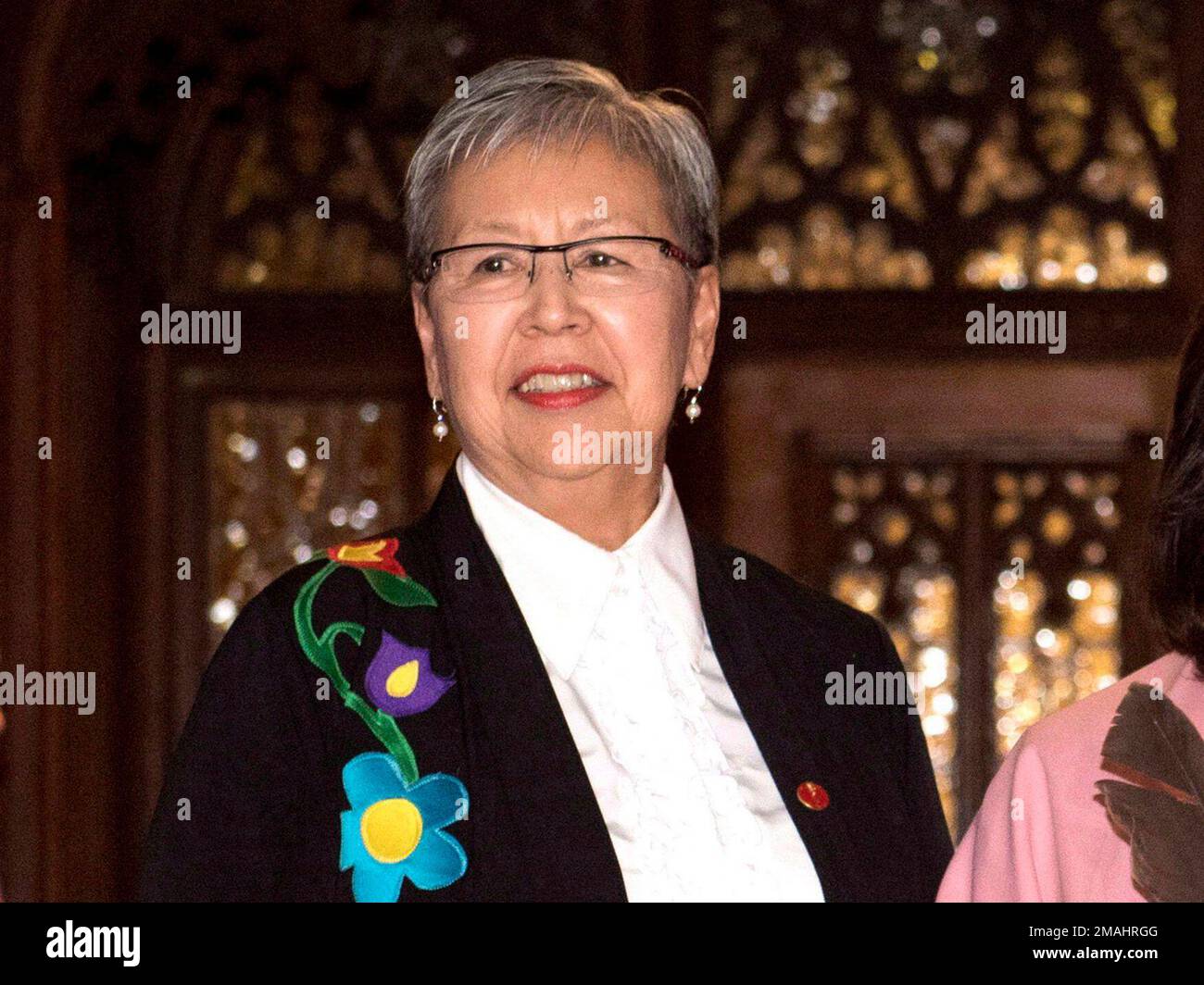 Senator Lillian Dyck stands outside the Senate Foyer on Parliament Hill ...