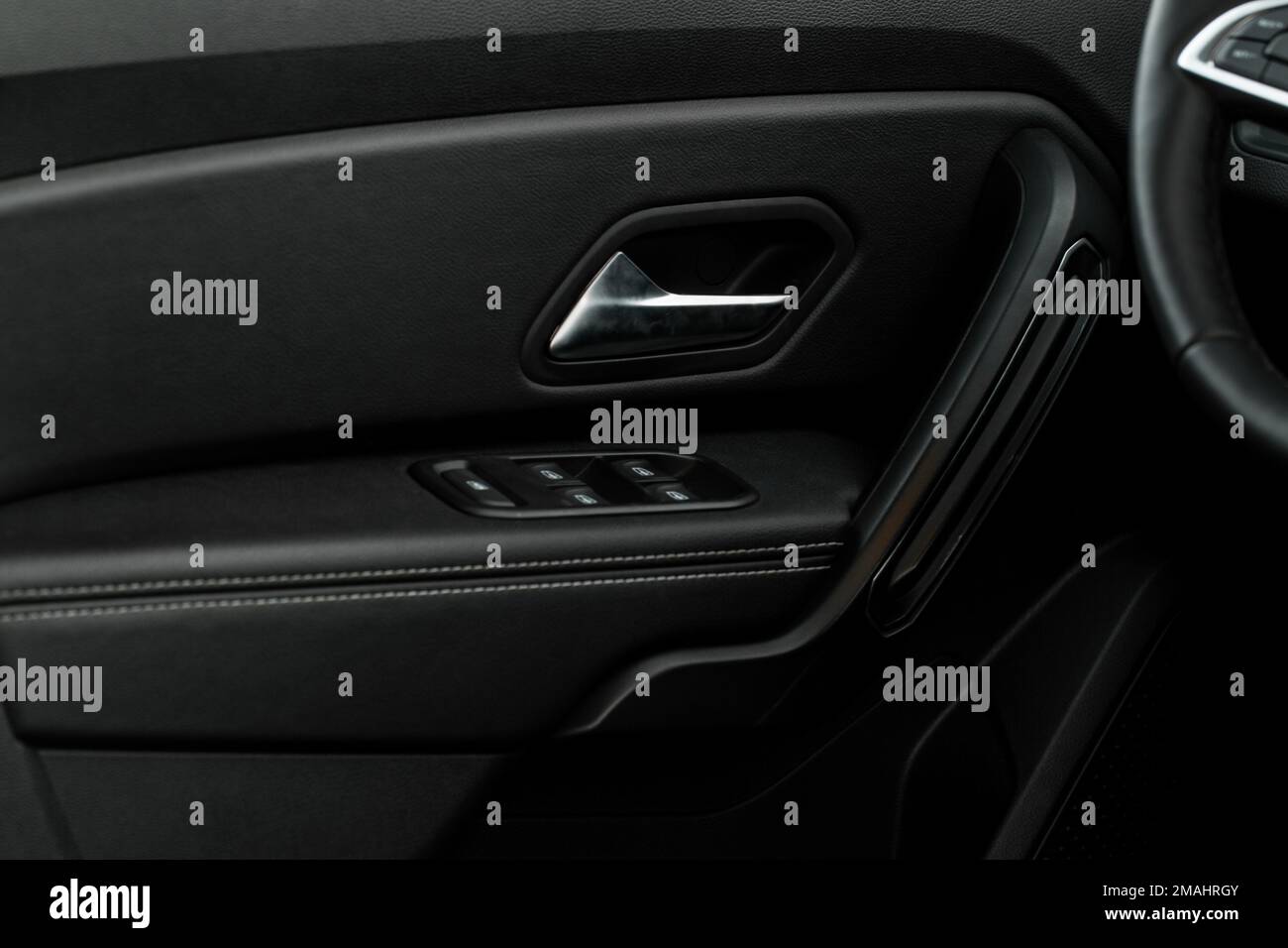 Modern car interior. Interior of new car with details Stock Photo - Alamy