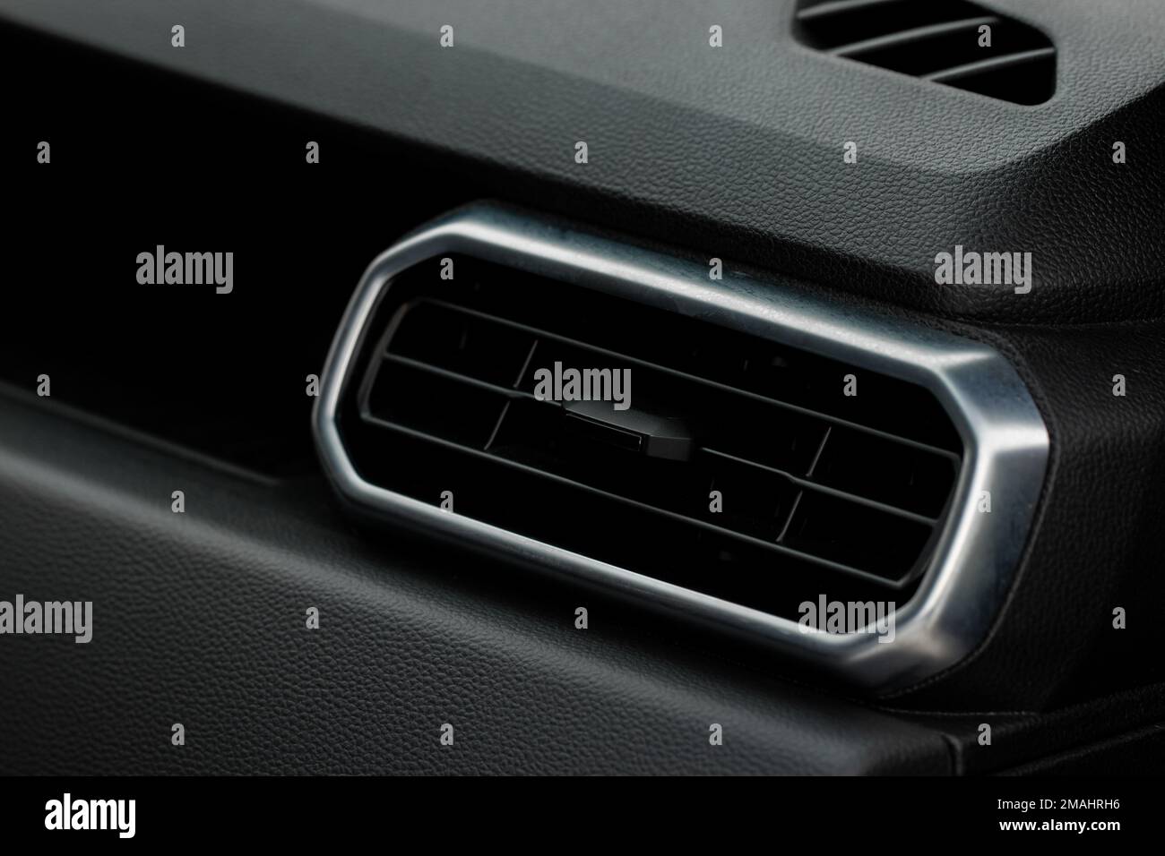 Car air conditioning. The air flow inside the car. Detail interior of a ...