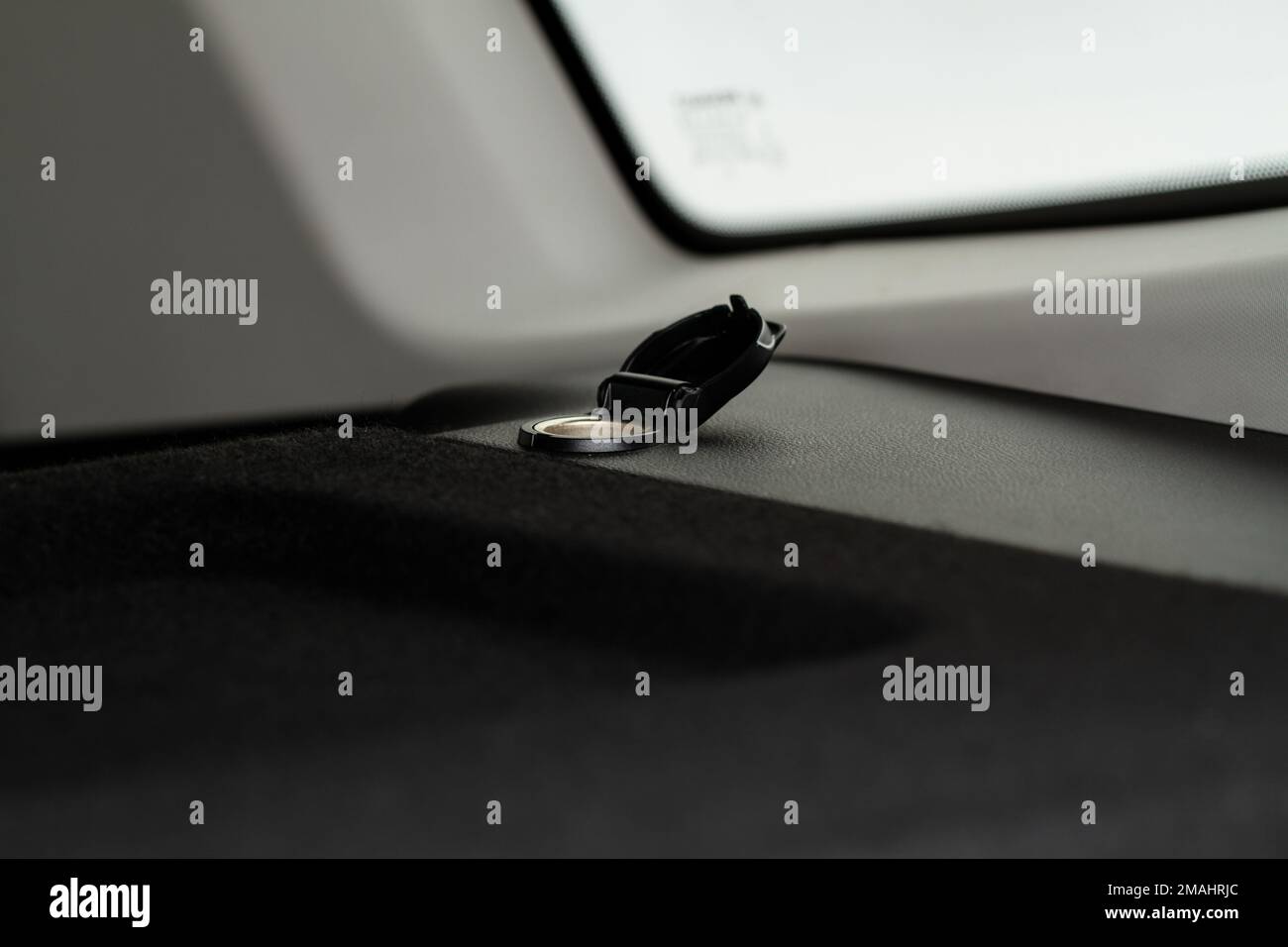 Modern car outlet socket. Opened 12V power outlet socket Stock Photo ...