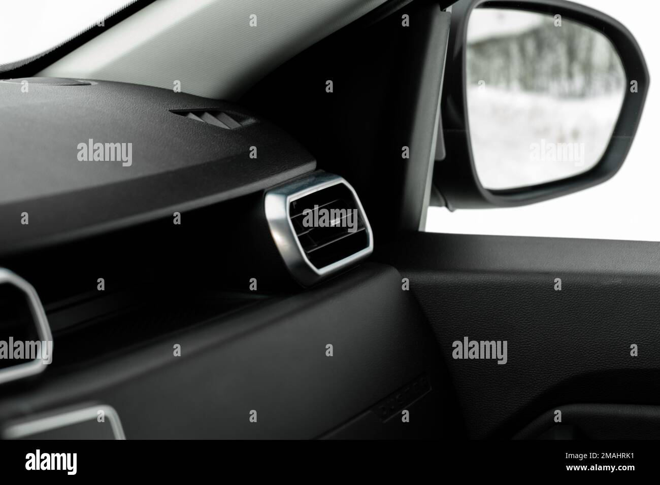 Car air conditioning close up view. The air conditioner flow inside the ...