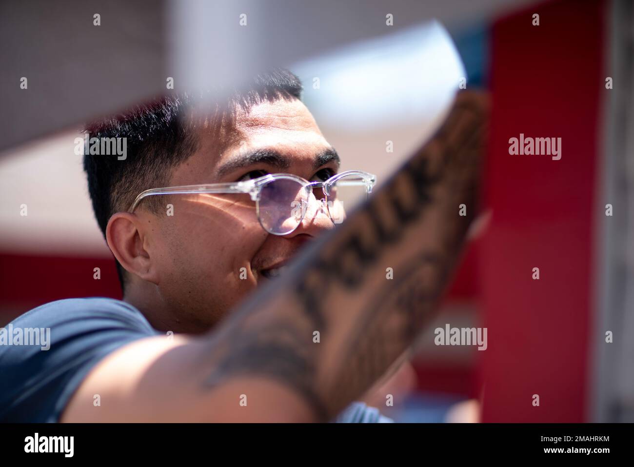 U.S. Navy Airman Leroy Palik, from Kosrae, Federated States of ...