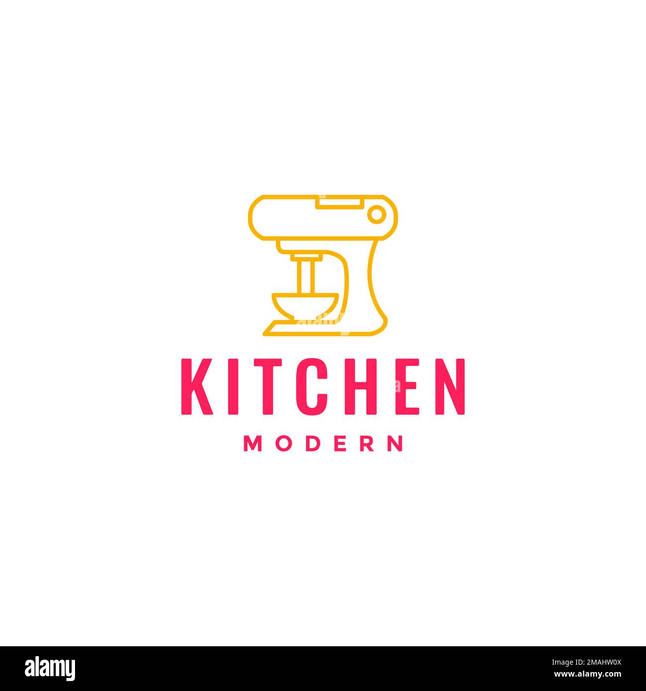 stand mixer batter bread cake cooking kitchen minimalist colorful logo ...