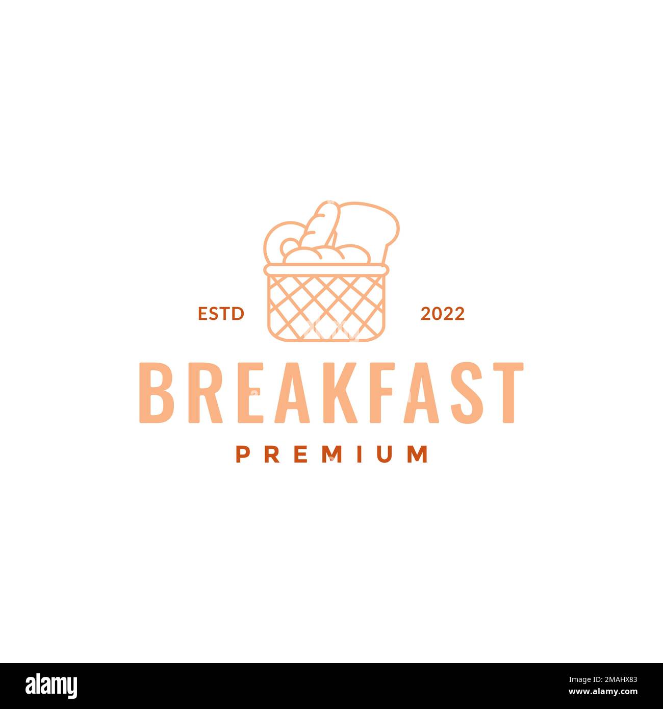 bread wheat breakfast nutrition delicious food logo design vector icon ...