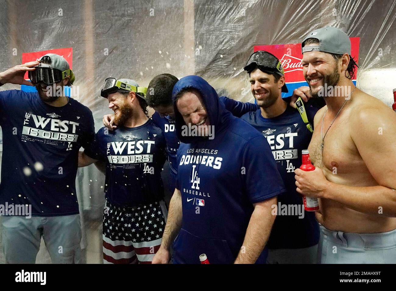 Los Angeles Dodgers' Joey Gallo, Craig Kimbrel, Max Muncy, Chris Taylor ...