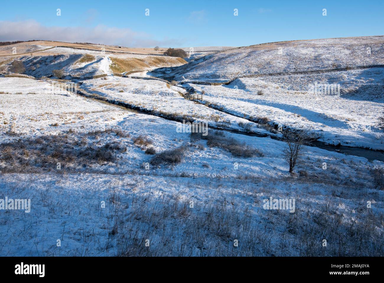 There are two bridge crossings where Bookil Gill Beck joins Long ...