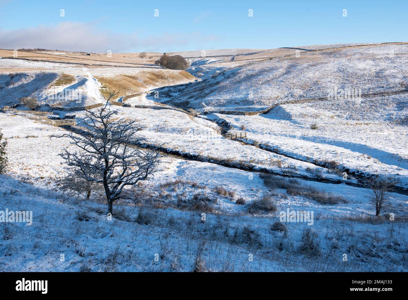 There are two bridge crossings where Bookil Gill Beck joins Long ...