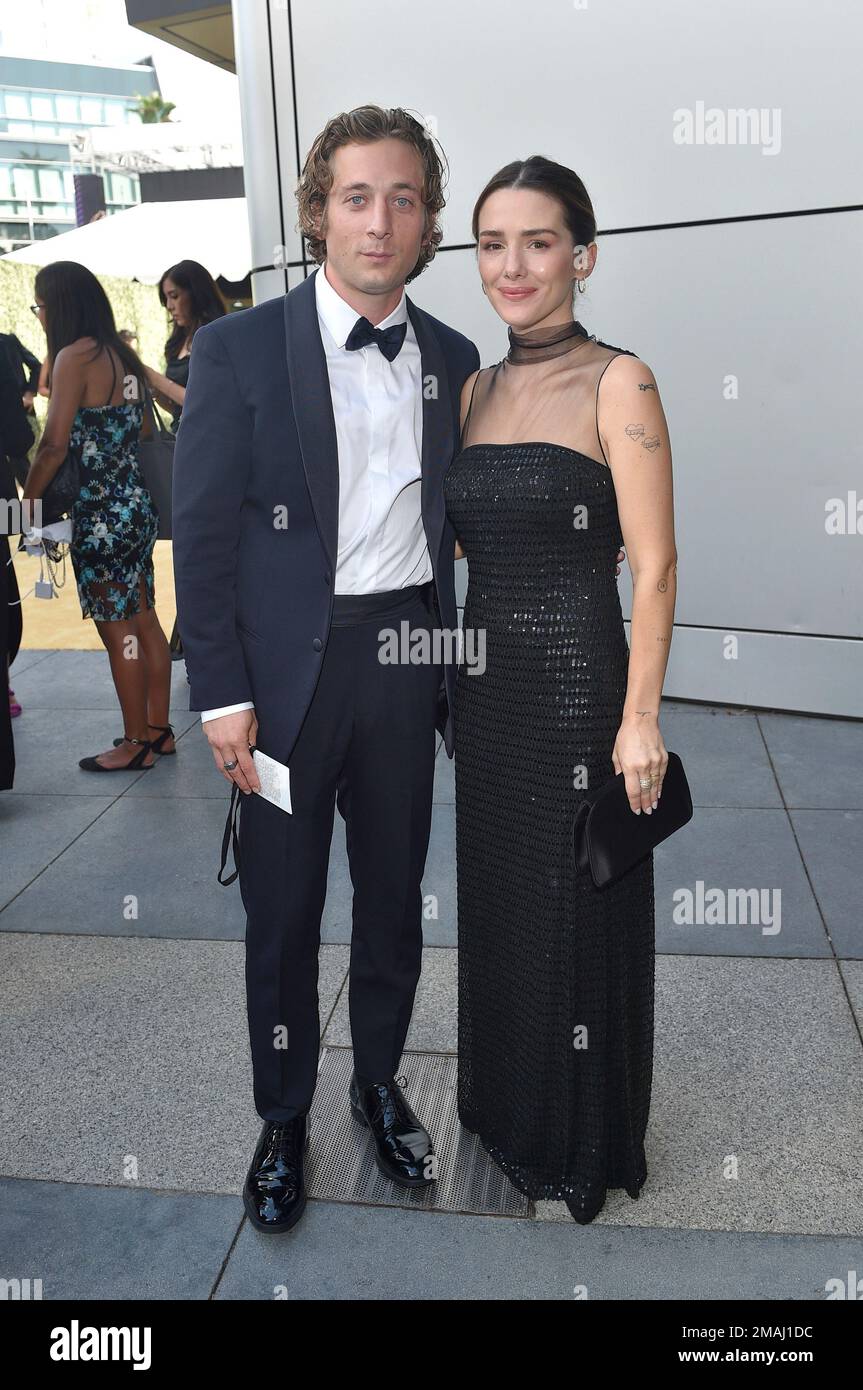 Jeremy Allen White, left, and Addison Timlin arrive at the 74th Emmy ...
