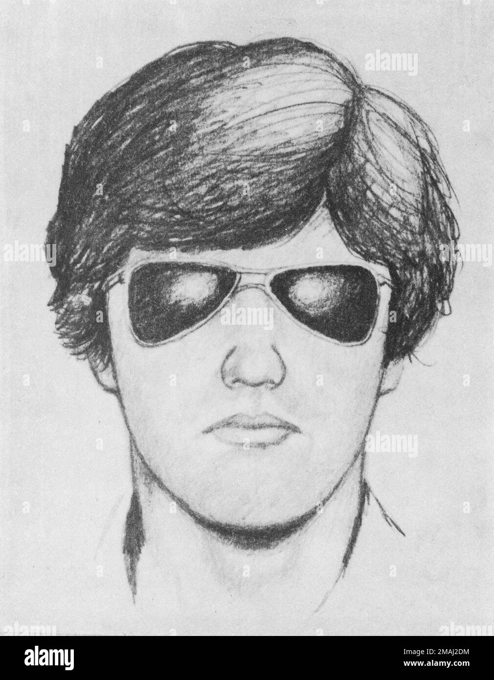 The FBI in St. Louis released this artist's sketch of the skyjacker who ...