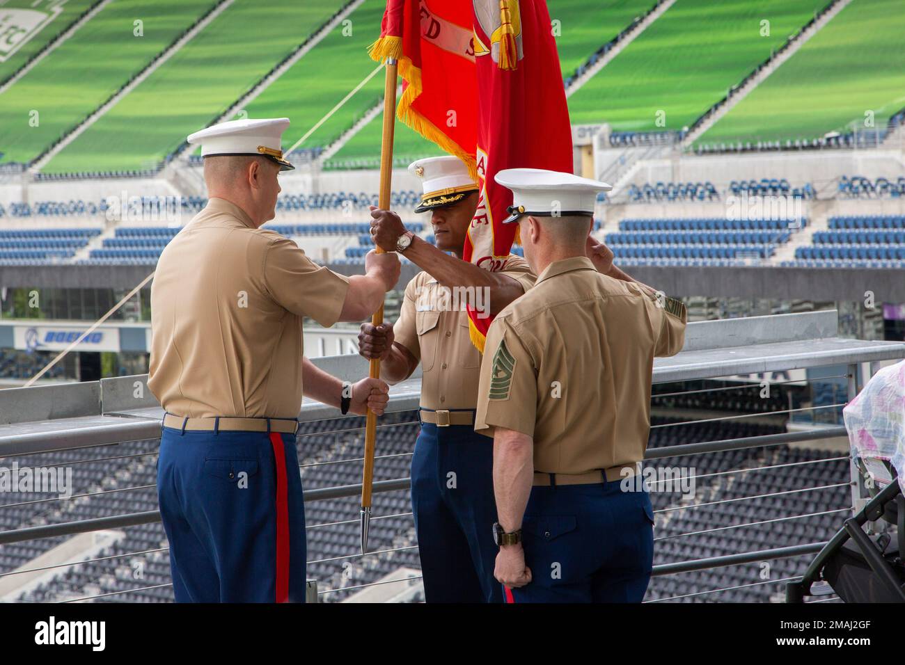 U.S. Marine Corps Maj. Cody Hardenburgh, the outgoing commanding ...