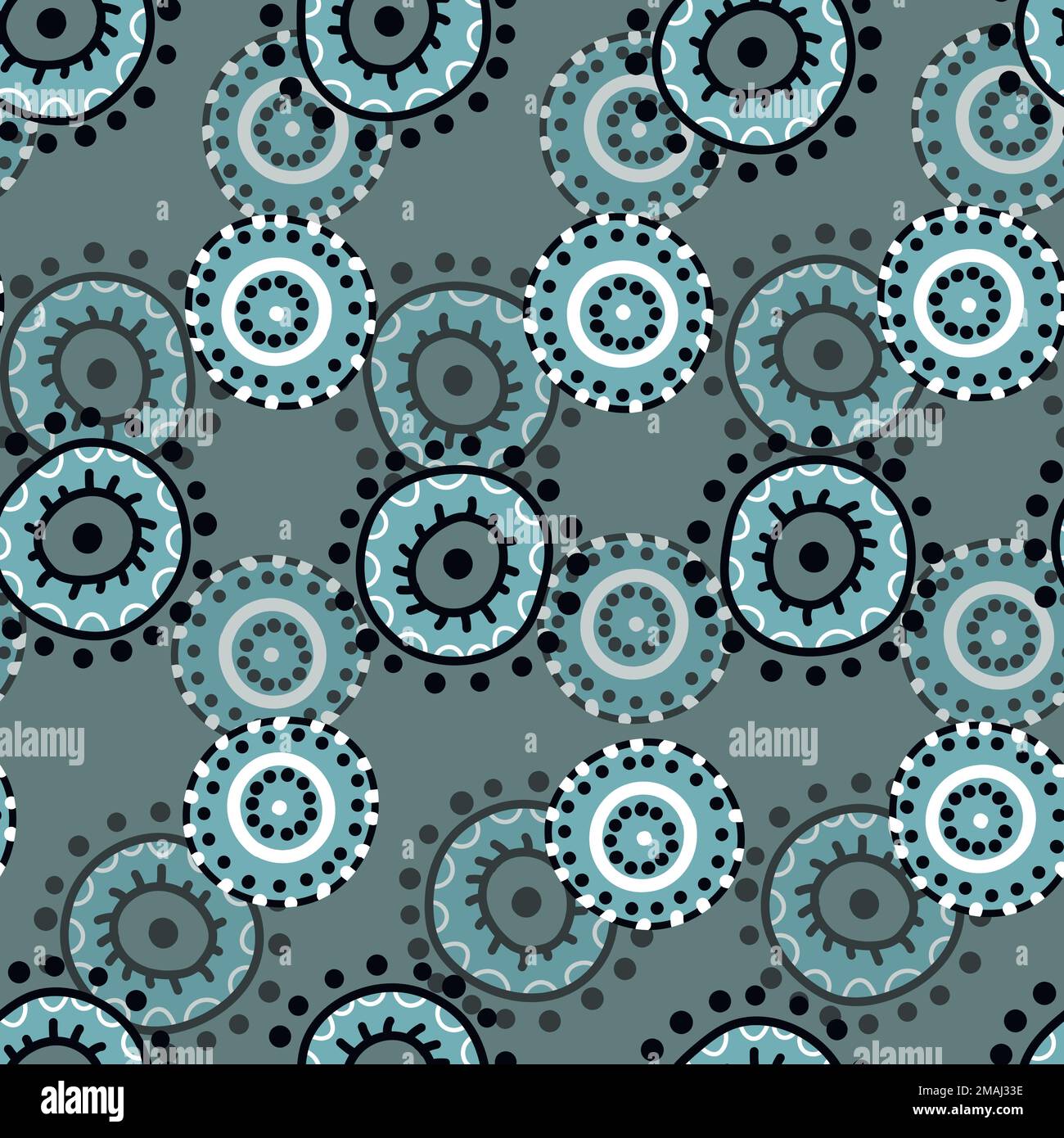 Seamless pattern with geometric aboriginal ornament. Ethnic tribal ...