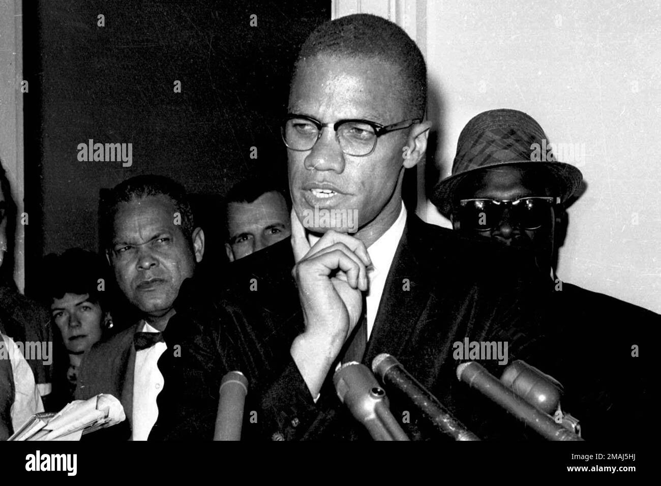 FILE - Malcolm X speaks to reporters in Washington on May 16, 1963. Fifteen years after being ...