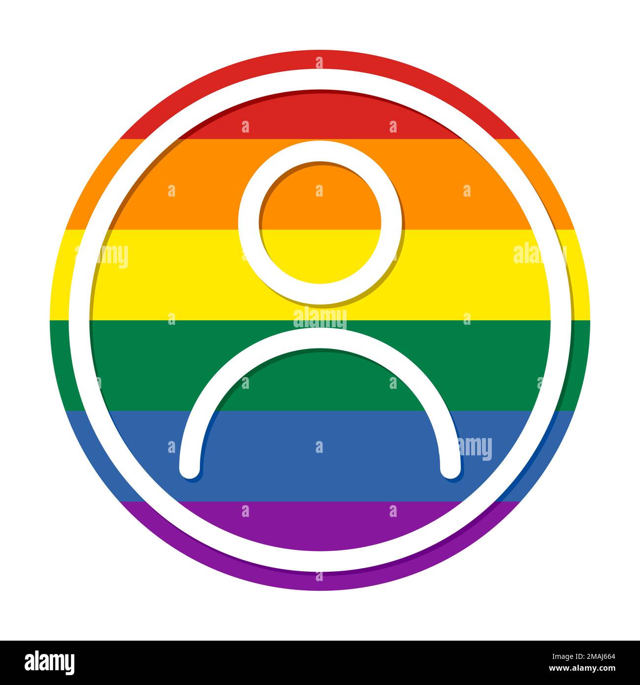Pride rainbow flag User Icon. LGBTQ Avatar Profile, Social Media User ...