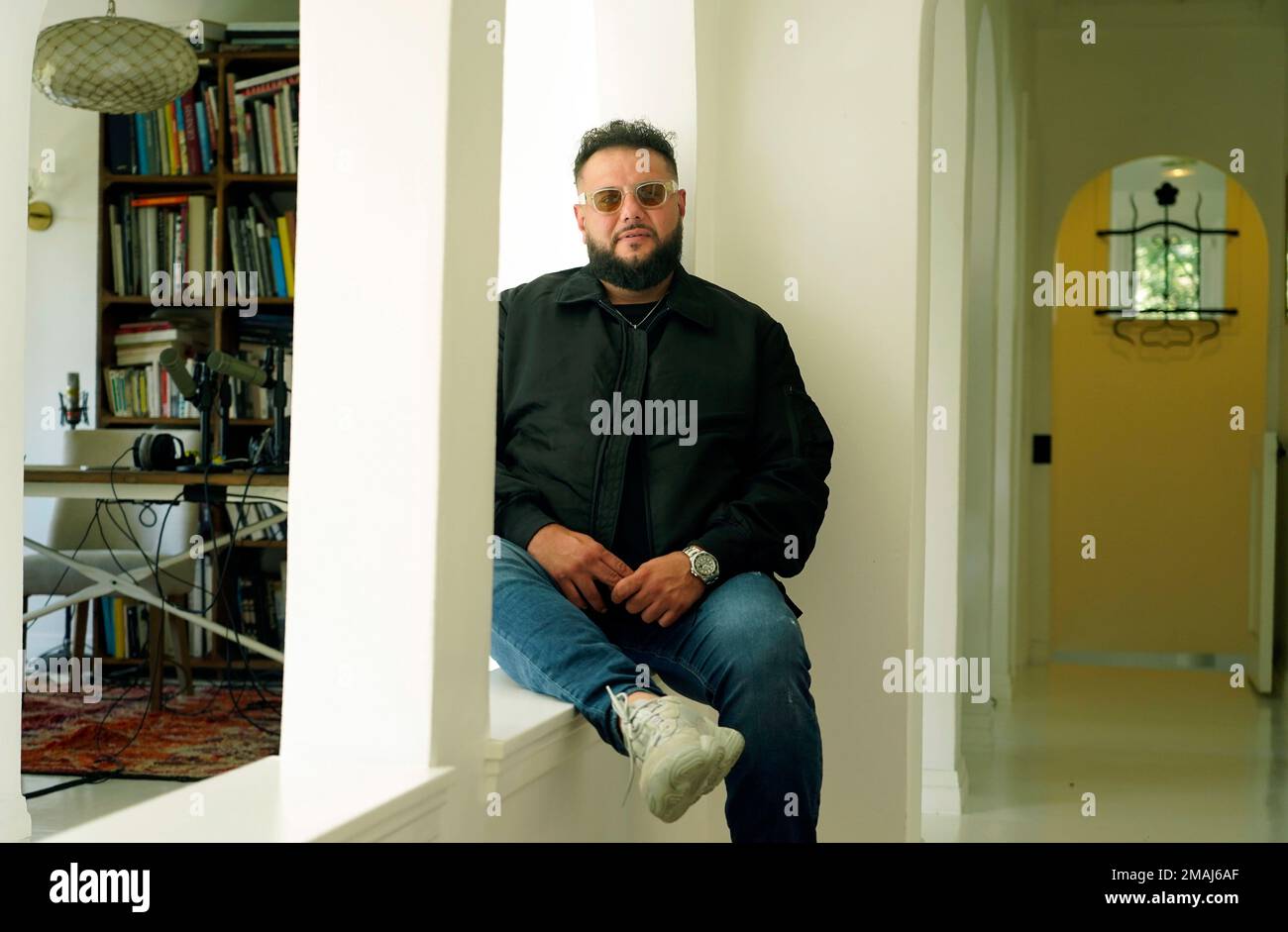 Comedian Mohammed Amer poses for a portrait, Wednesday, Aug. 31, 2022, in Los Angeles to promote ...