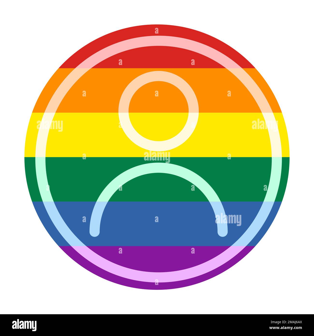 Pride rainbow flag User Icon. LGBTQ Avatar Profile, Social Media User ...