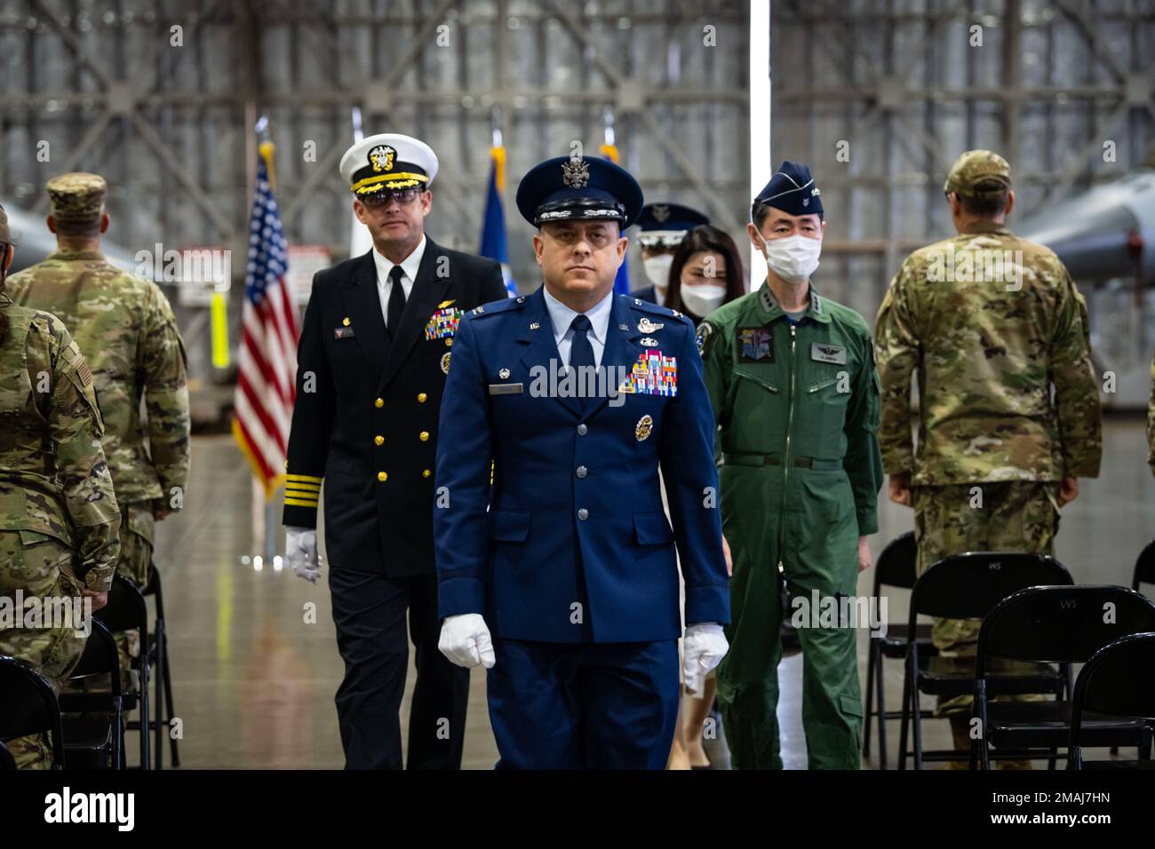 U.S. Air Force Col. Jesse J. Friedel (middle), 35th Fighter Wing ...