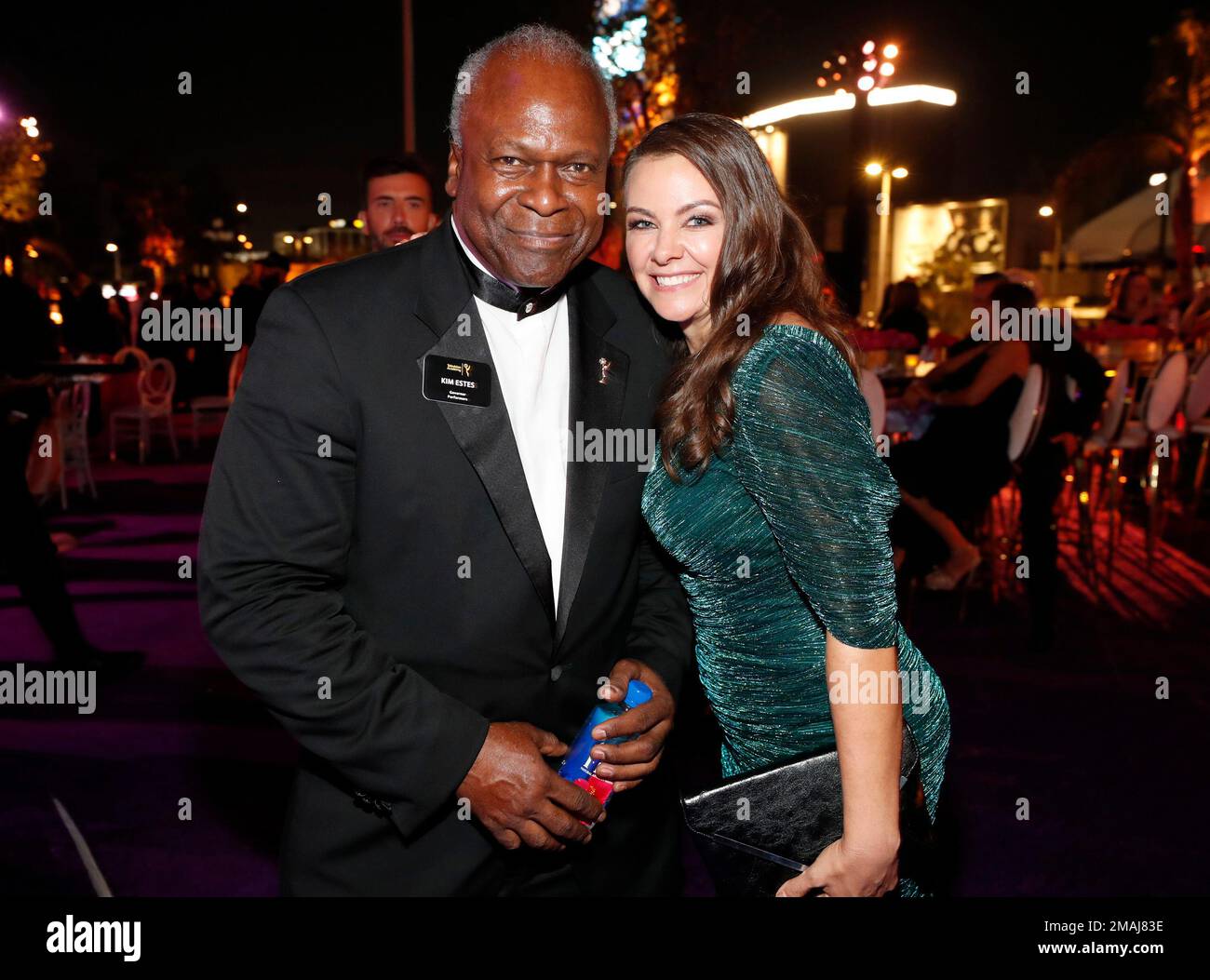 Kim Estes, left, and Lauren White at the 74th Emmy Awards Governors ...