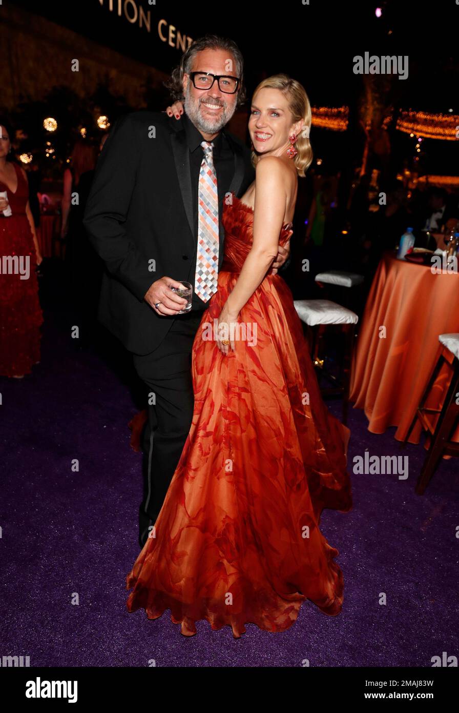 Graham Larson, left, and Rhea Seehorn at the 74th Emmy Awards Governors ...