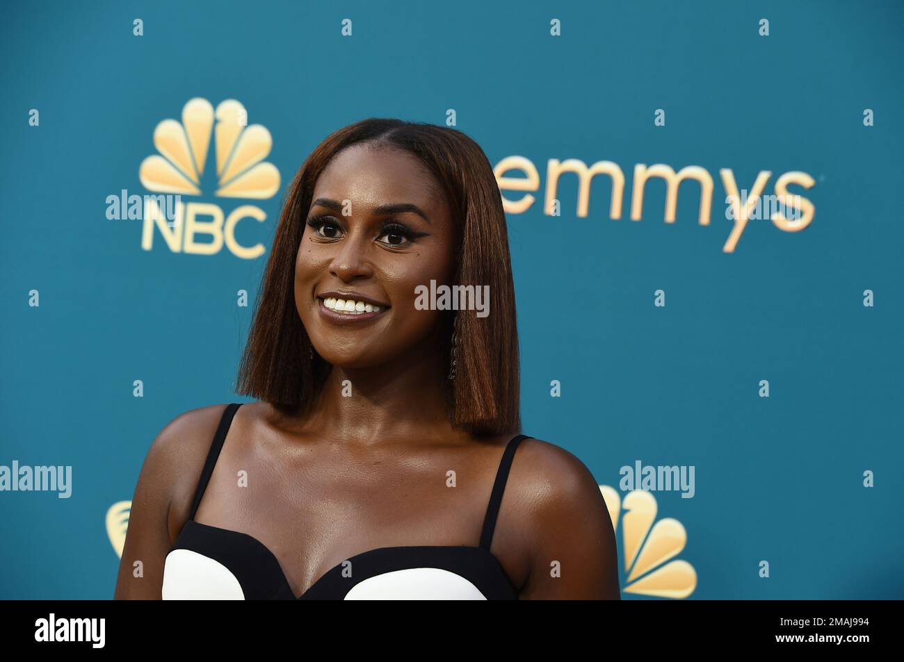 Issa Rae arrives at the 74th Emmy Awards on Monday, Sept. 12, 2022 at ...