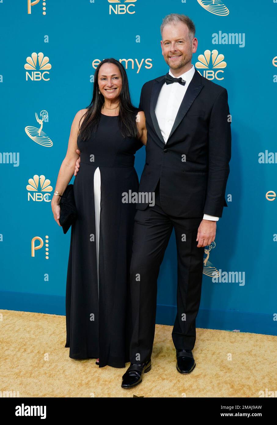 Tamar Kuznick, left, and Bjoern Stejskal arrive at the 74th Primetime ...