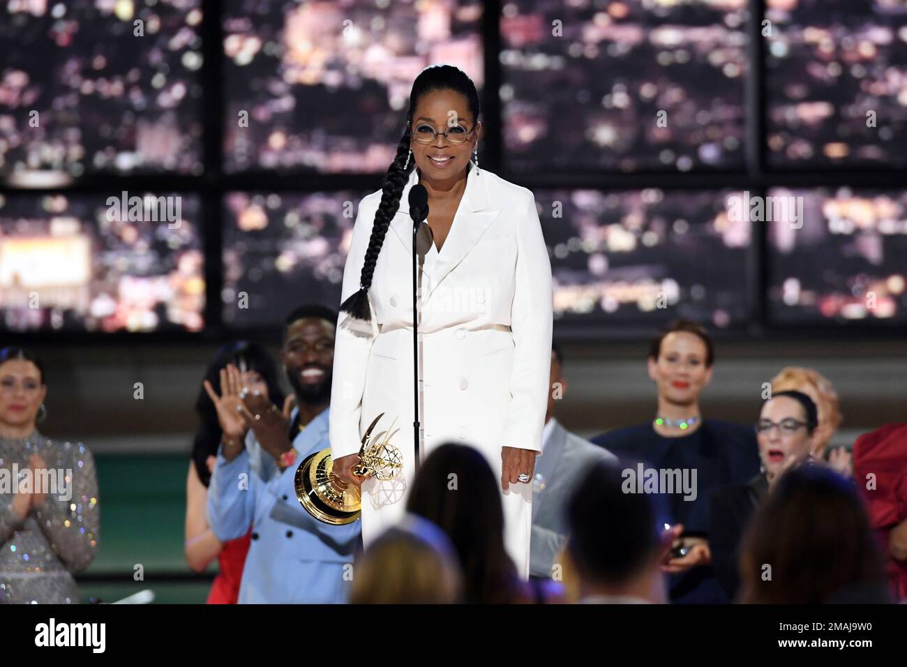 Oprah presents the Emmy for outstanding lead actor in a limited or ...
