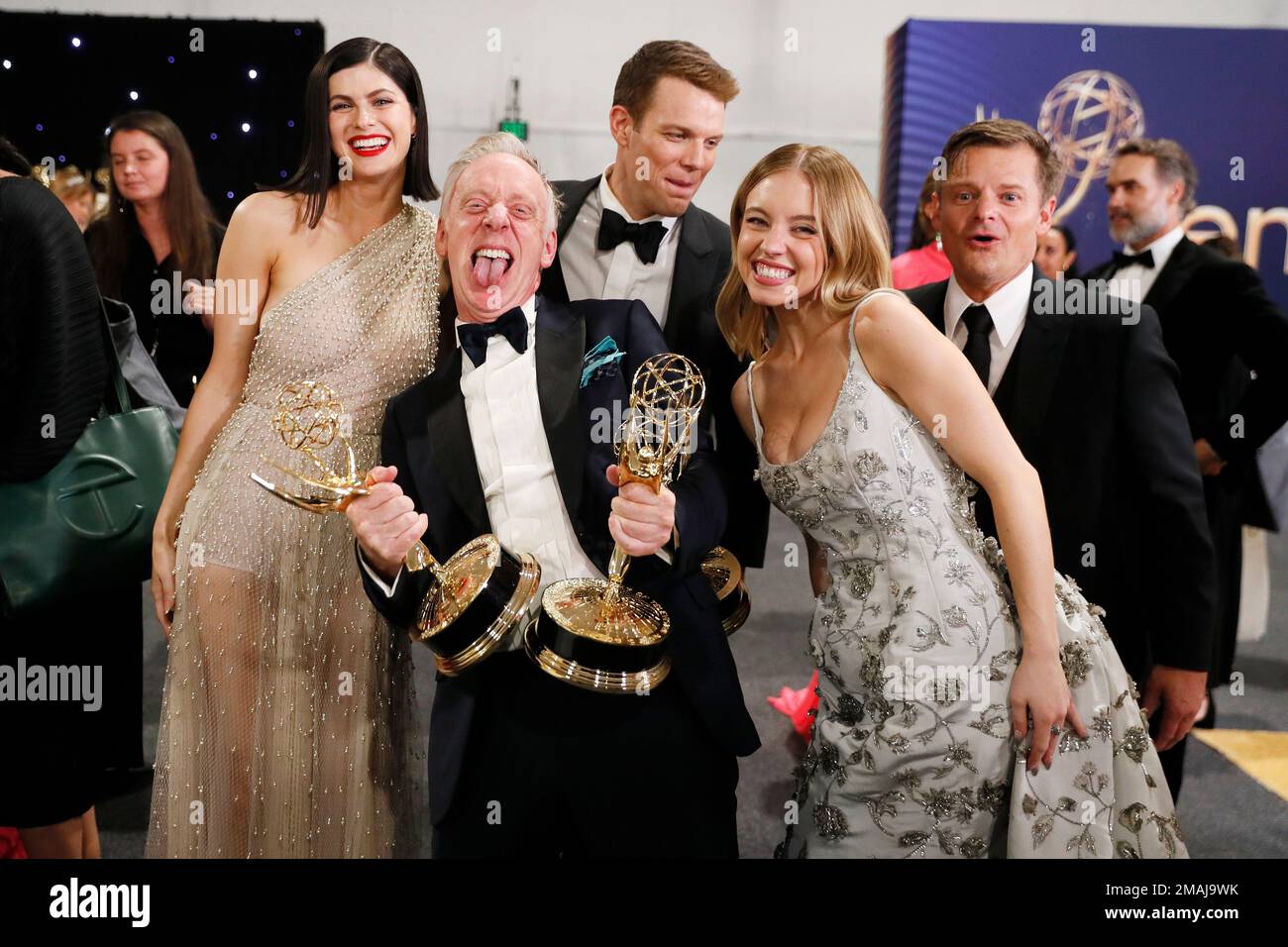 The team from "The White Lotus", from left: Alexandra Daddario, Mike ...
