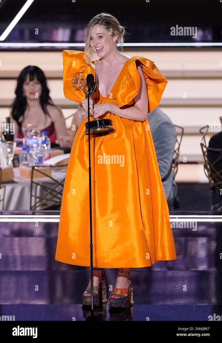 MJ Delaney accepts the Emmy for outstanding directing for a comedy ...