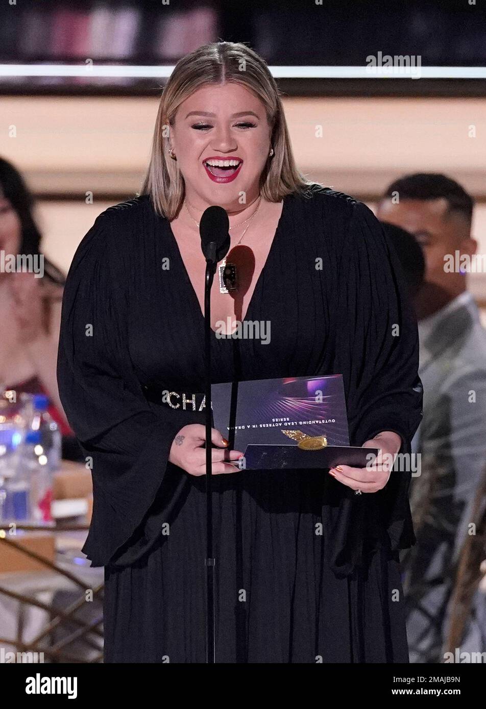 Kelly Clarkson presents the Emmy for outstanding lead actress in a ...
