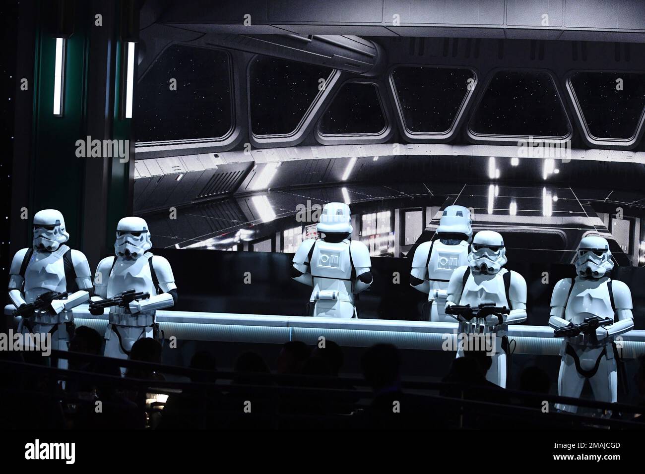 Stormtroopers from "Star Wars" appear at the 74th Emmy Awards on Monday ...