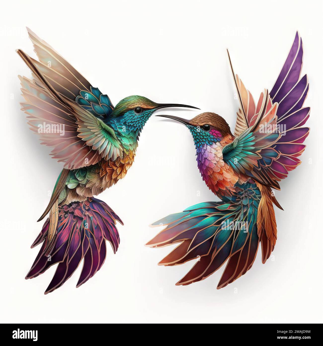 Two birds fly away hi-res stock photography and images - Alamy