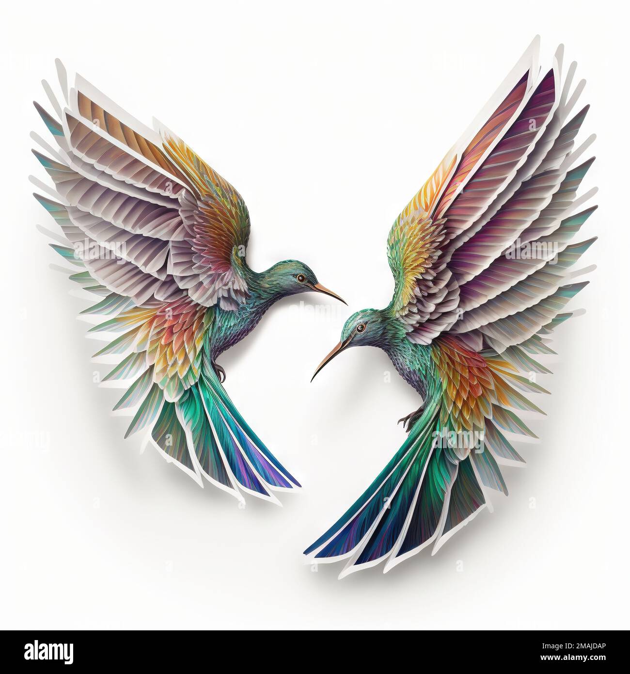 Birds with spread wings Cut Out Stock Images & Pictures - Alamy