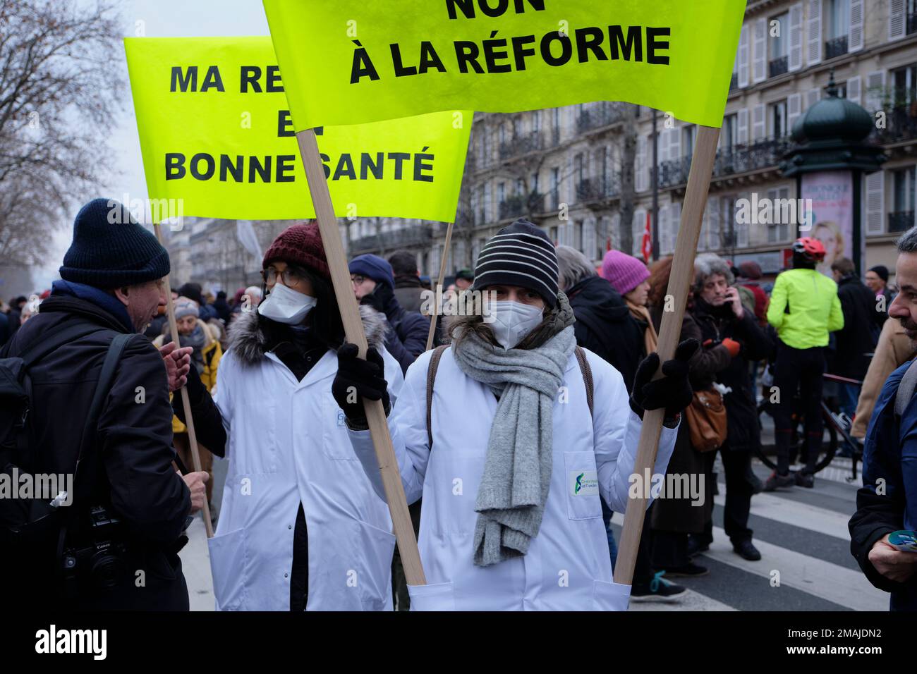 Paris Ile De France FRANCE 19th Jan 2023 Tens Of Thousands Of paris-ile-de-france-france-19th-jan-2023-tens-of-thousands-of