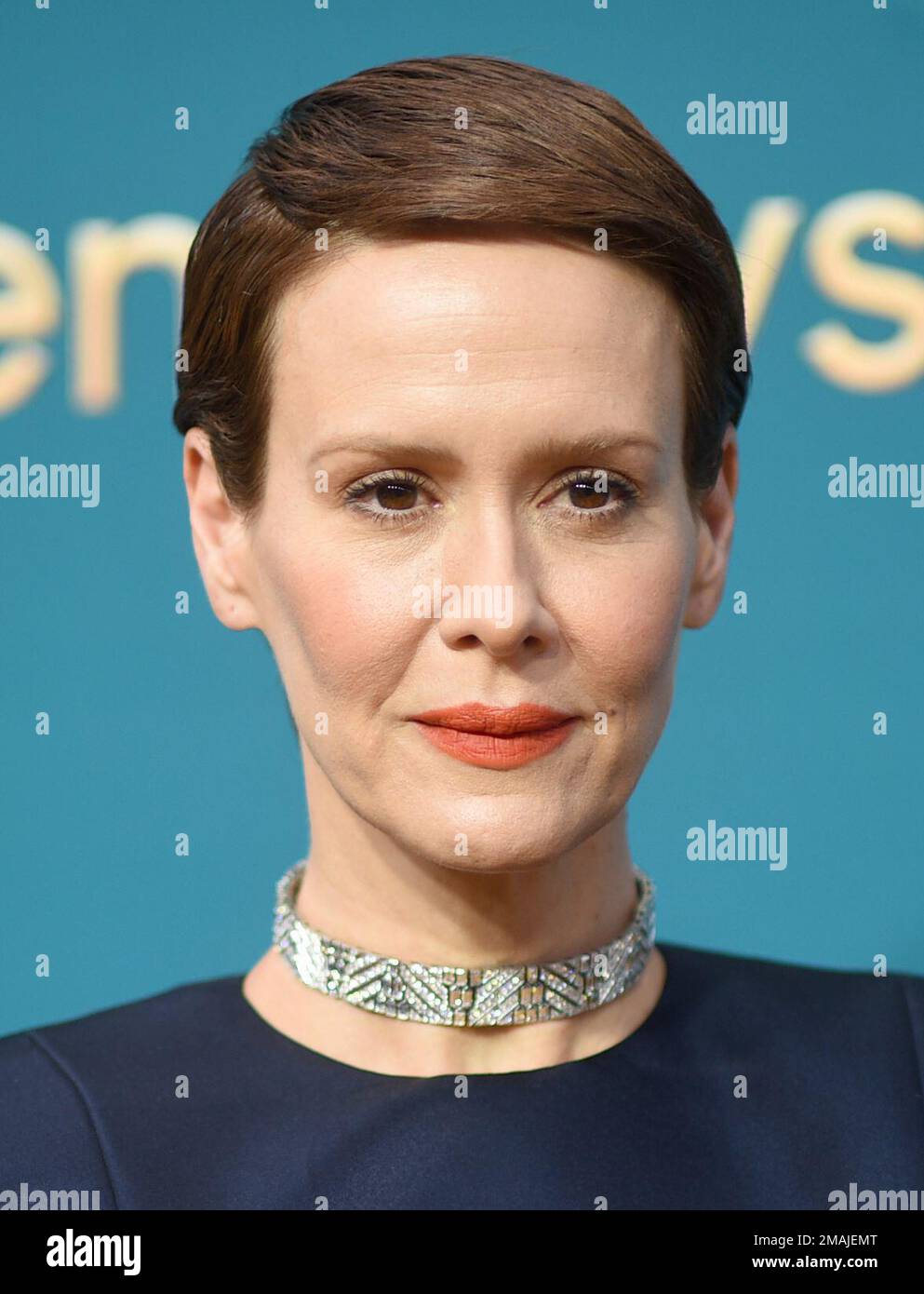 Sarah Paulson arrives at the 74th Primetime Emmy Awards on Monday, Sept ...