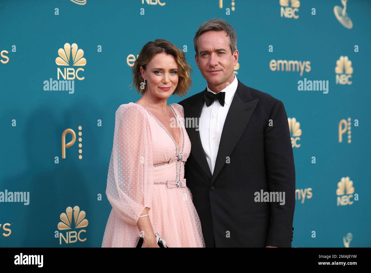 Keeley Hawes, left, and Matthew Mcfayden arrive at the 74th Emmy Awards ...