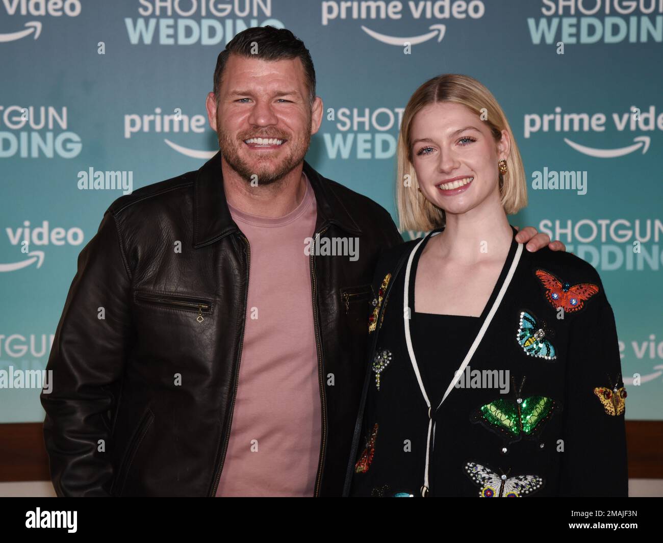 Michael Bisping and Ellie Bisping attend the Los Angeles premiere of ...