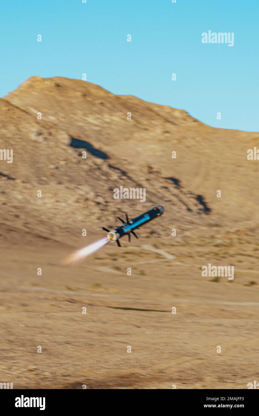 A Javelin weapon system takes flight to destroy a target during a live ...